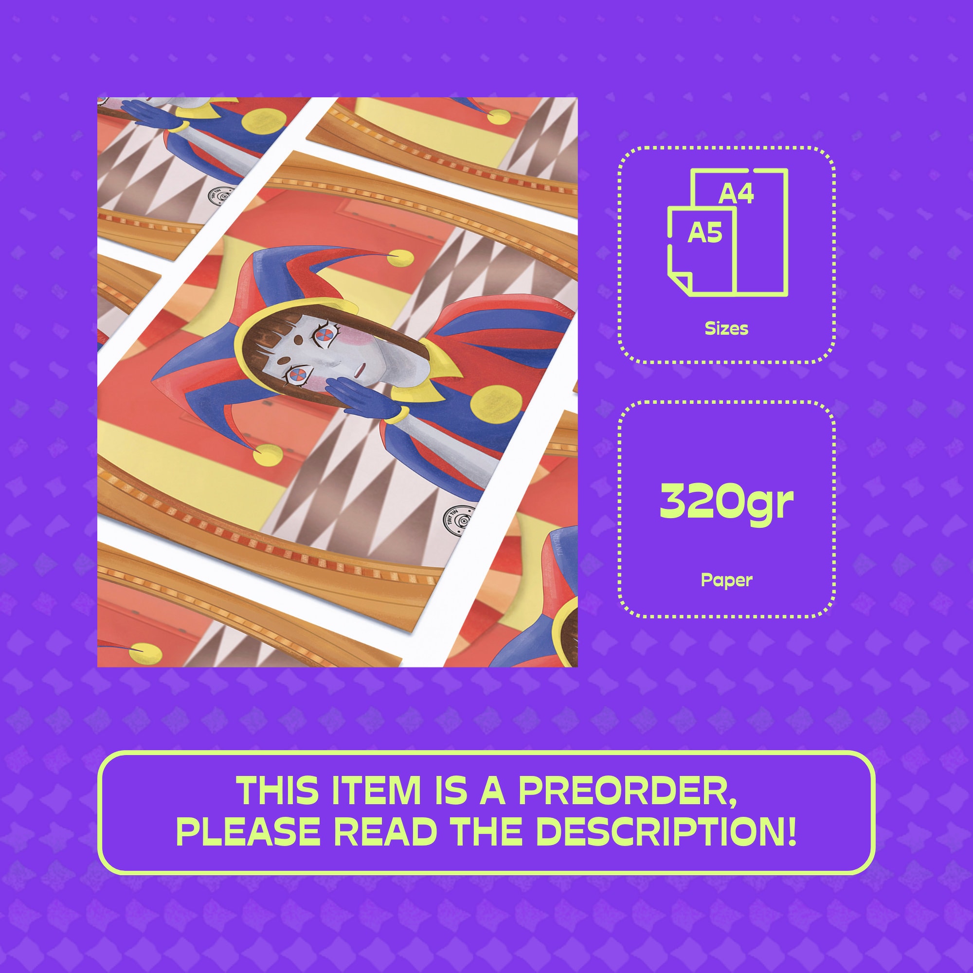 Pomni Print, TADC, - Etsy