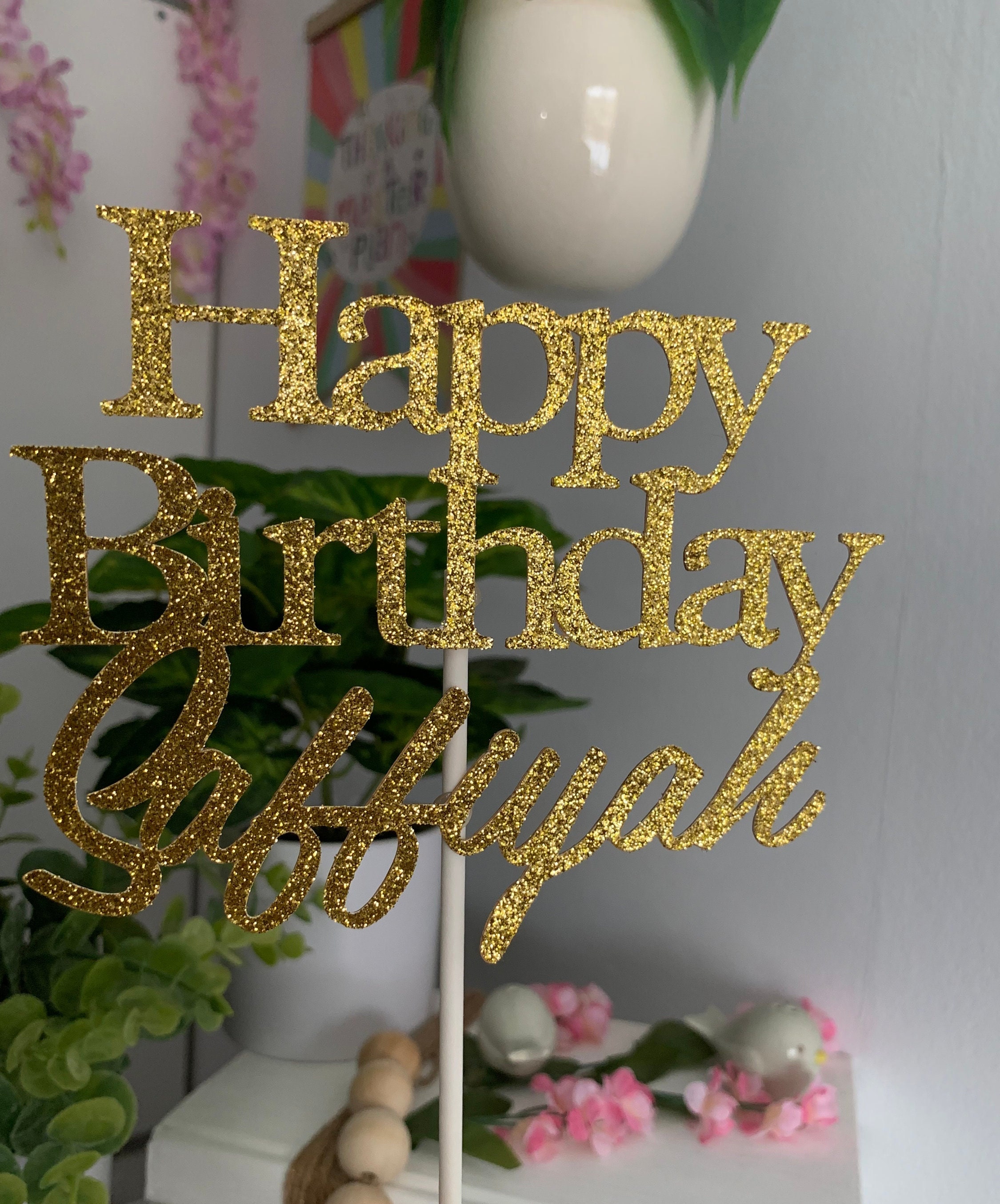 Personalised Birthday Cake Topper - Etsy