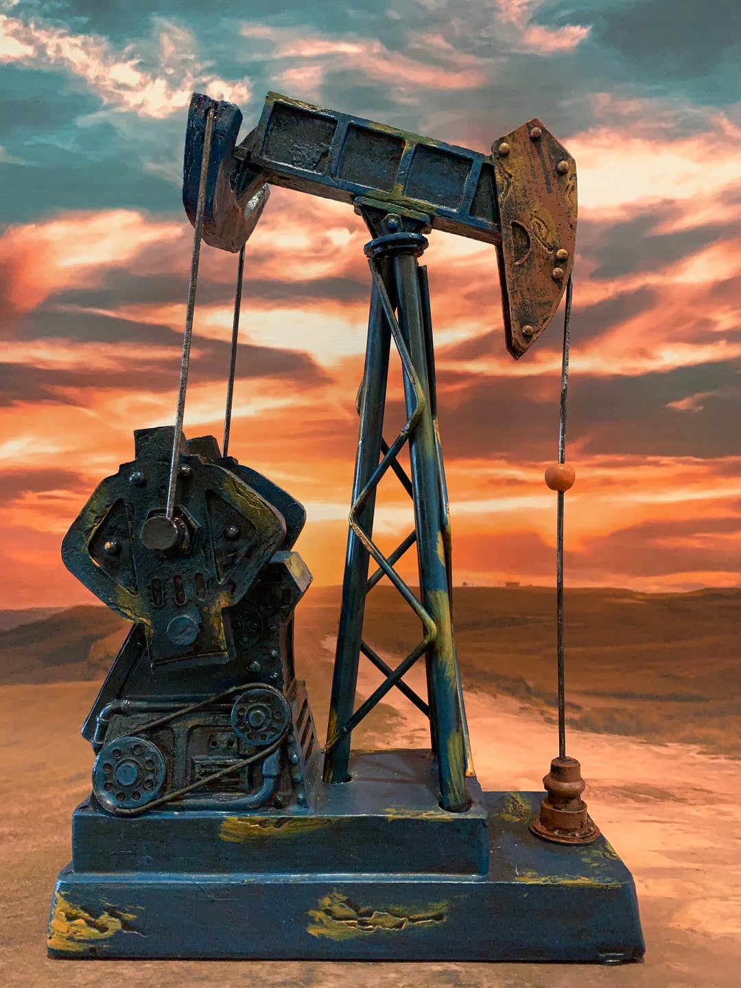 Oil Rig Pumpjack Derrick Rig Oil Decor Oil and Gas Sign Roughneck Oil ...