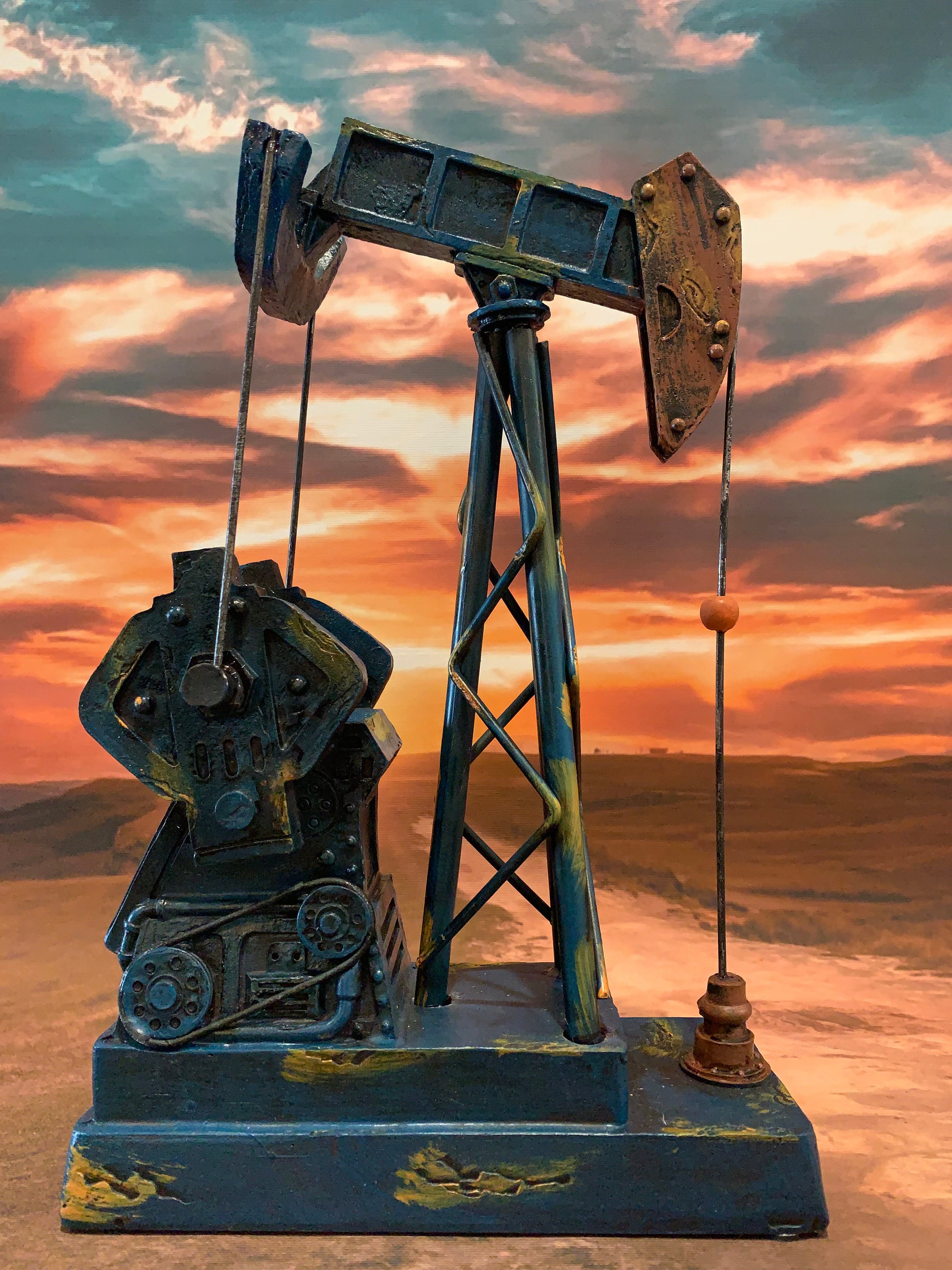 Oil Rig Pumpjack Derrick Rig Oil Decor Oil and Gas Sign Roughneck Oil ...