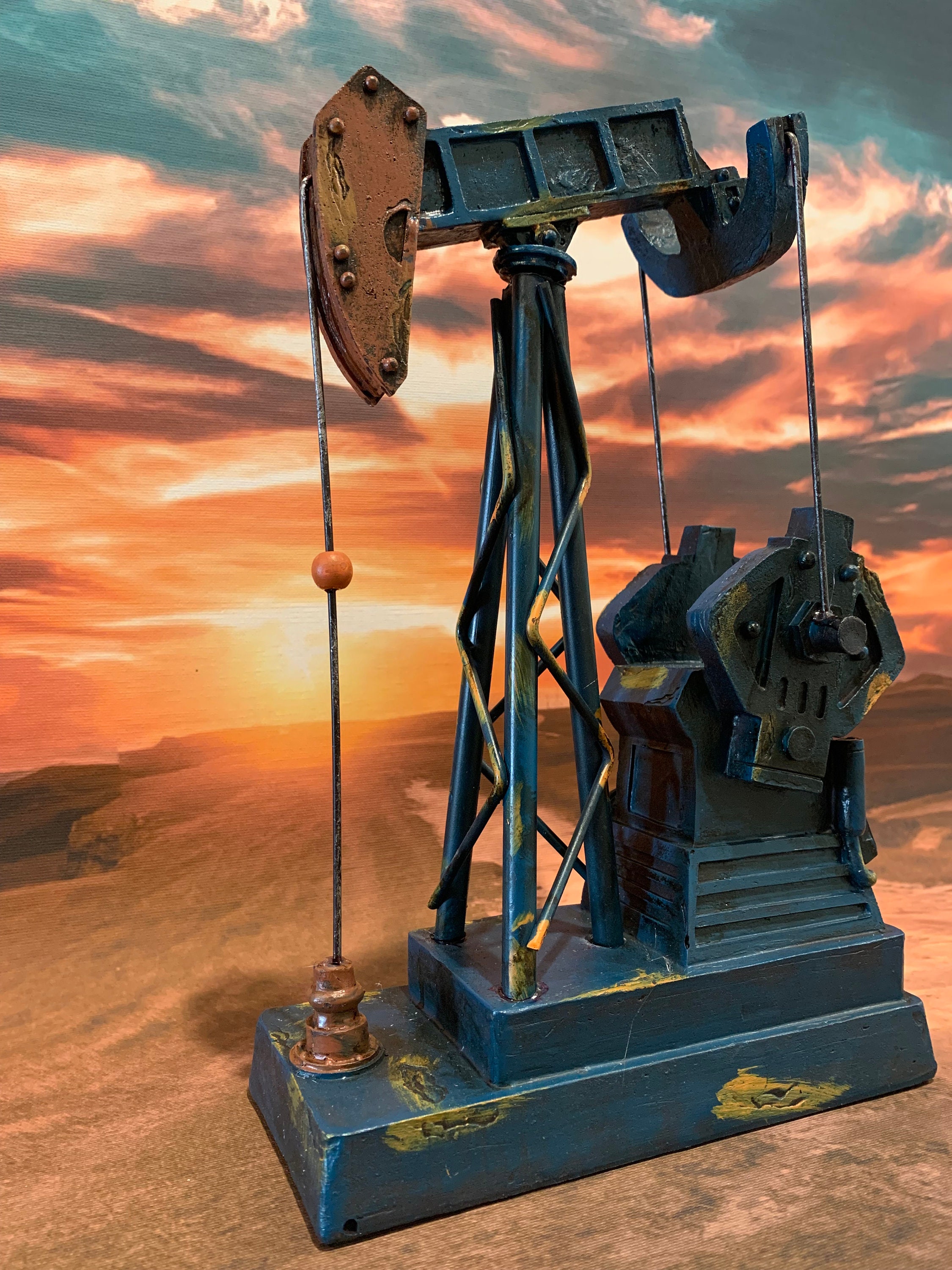 Oil Rig Pumpjack Derrick Rig Oil Decor Oil and Gas - Etsy