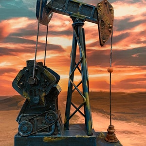 Oil Rig Pumpjack Derrick Rig Oil Decor Oil and Gas Sign Roughneck Oil ...