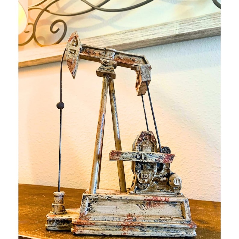 Landman | Oilman | Oil Rig | Oil Rig Sculpture | Pumpjack Art | Oil ...
