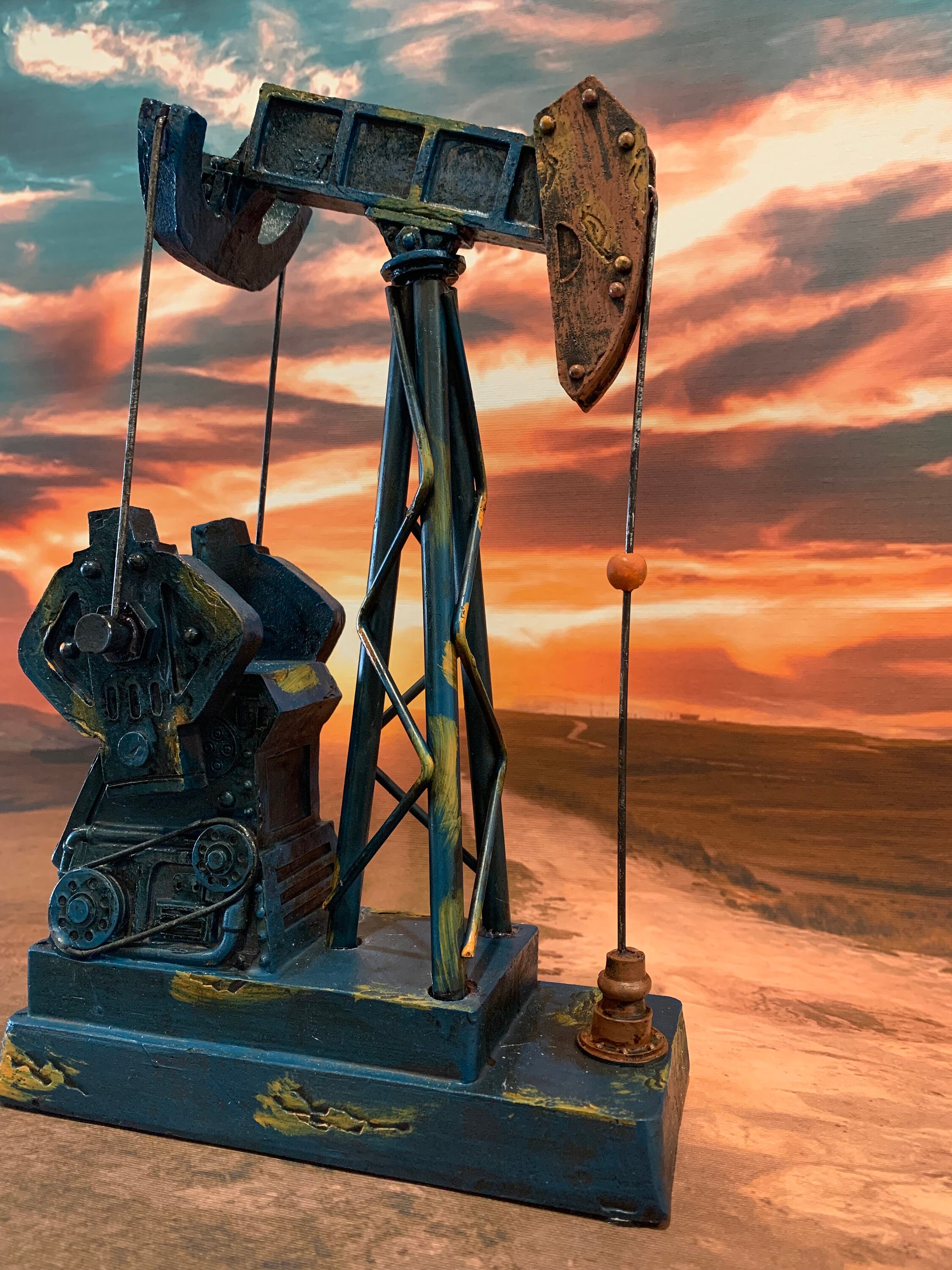 Oil Rig Pumpjack Derrick Rig Oil Decor Oil and Gas Sign Roughneck Oil ...