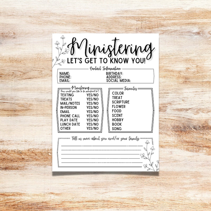 Tracking Ministering - Etsy