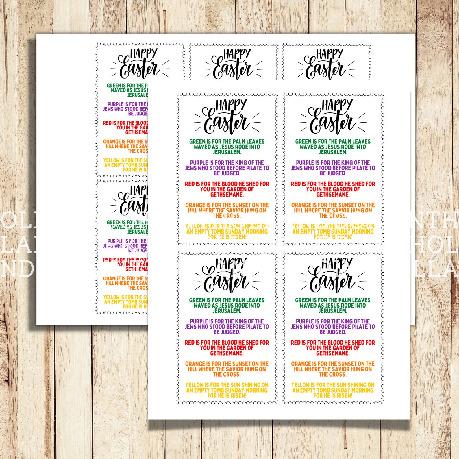 Easter Rainbow Printable | Christ Centered Easter Handout | Jelly Bean ...