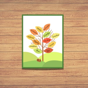 Thankful Tree Printable | Gratitude Tree | Autumn Leaves | Fall Craft ...
