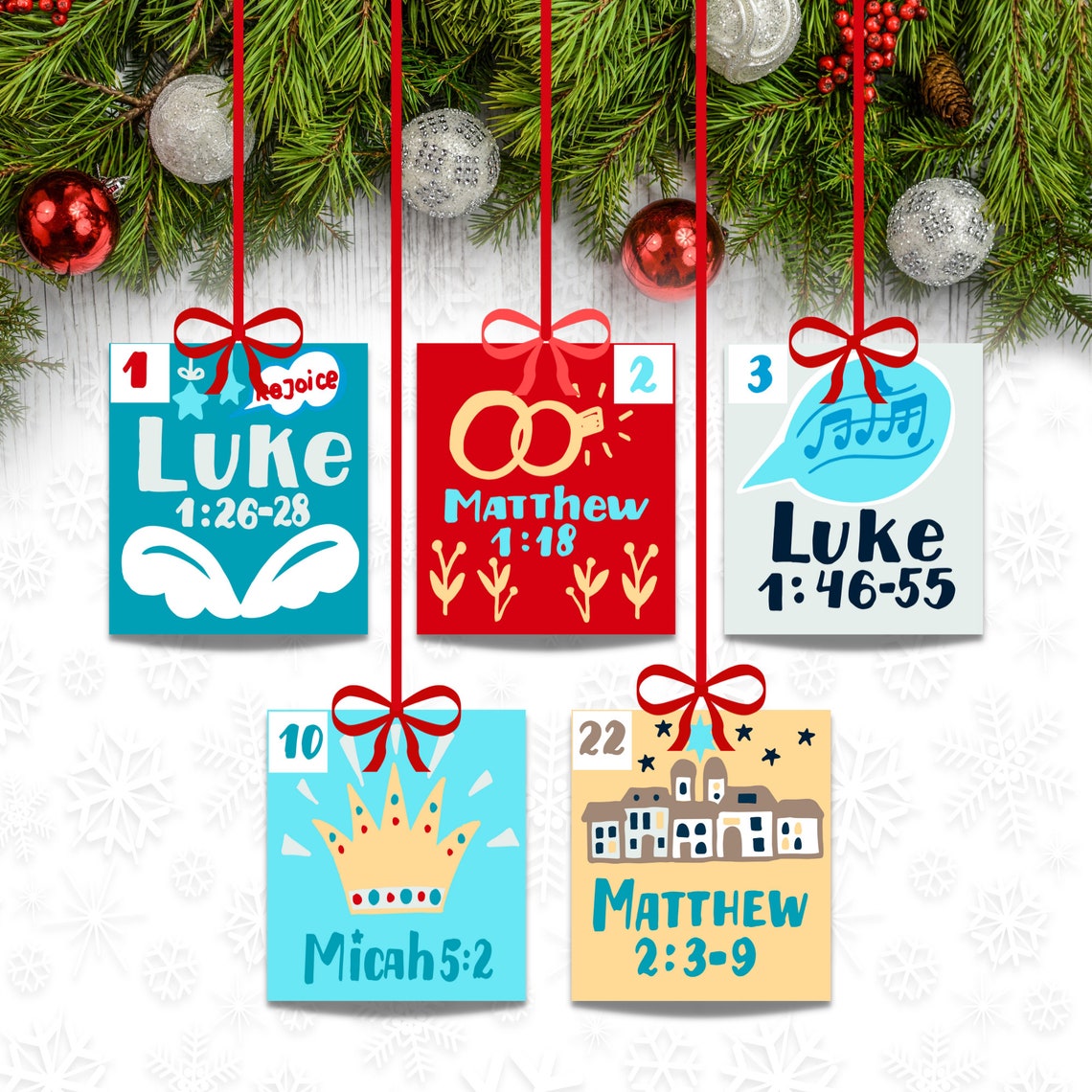 Printable Advent Calendar Cards | Scripture for Each Day of December ...