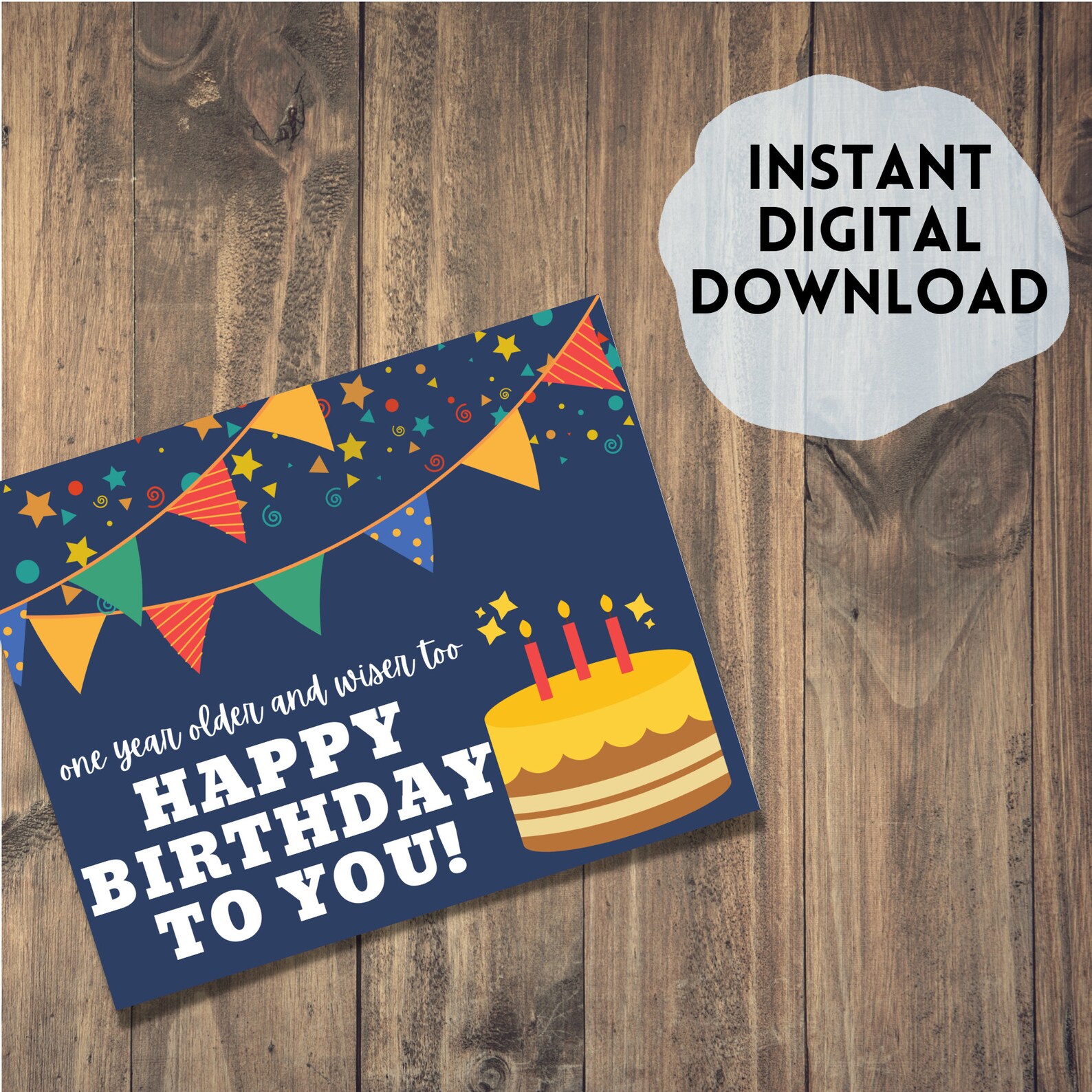 Primary Birthday Tag | One Year Older and Wiser Too | Happy Birthday ...
