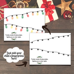 Christmas Fingerprint Craft | Christmas Light Fingerprints | Winter ...