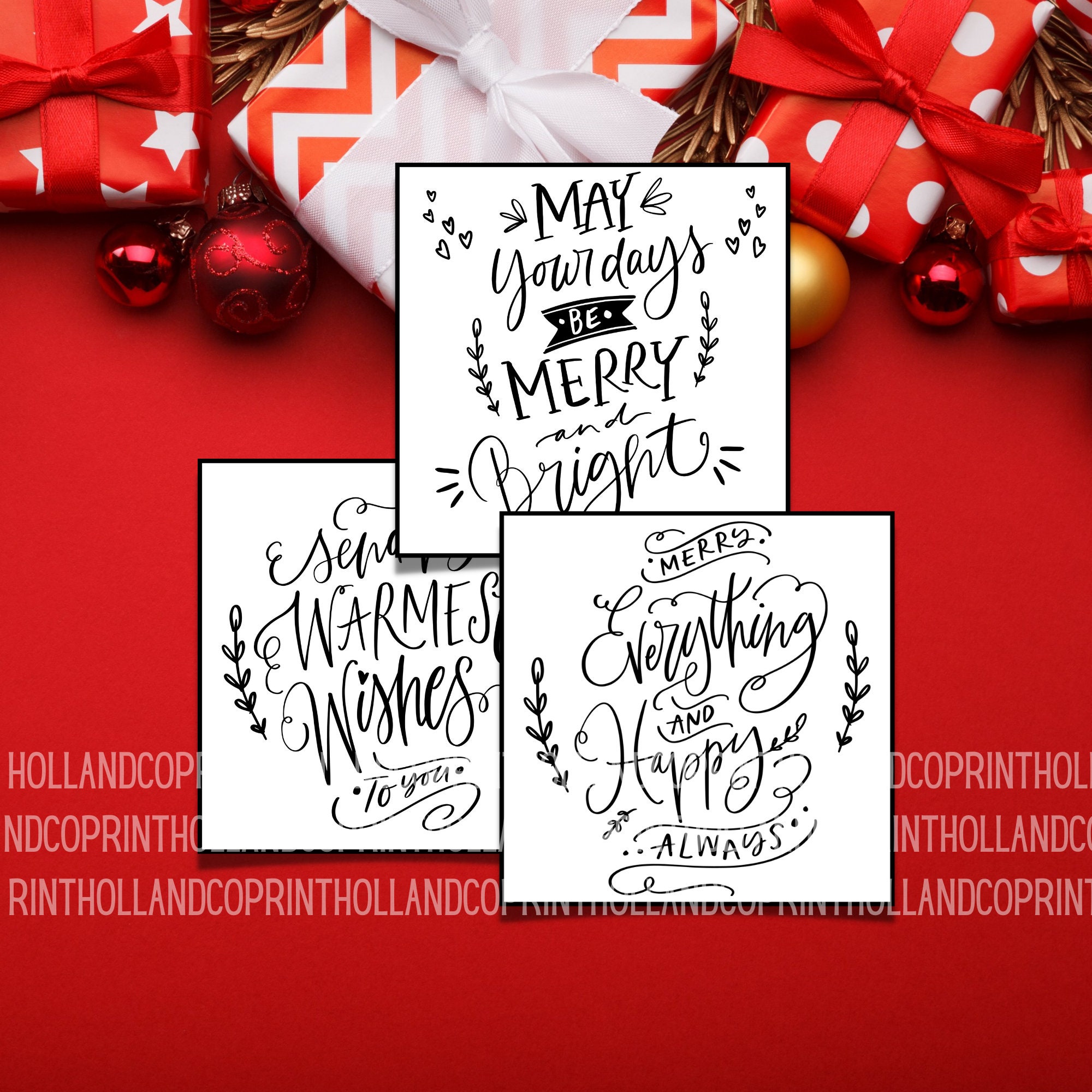Printable Christmas Gift Tags Neighbor Gift Tags Teacher - Etsy