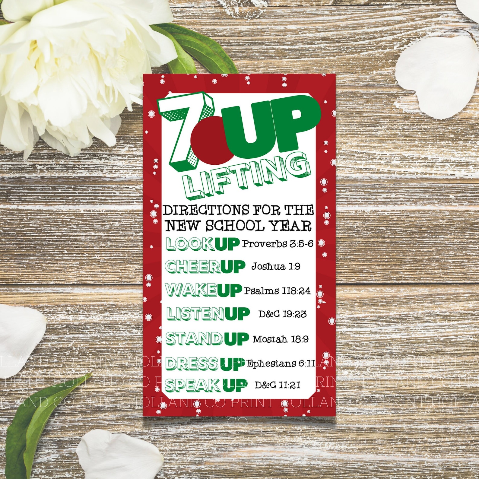 7 UP Back to School Printable | Welcome Back | 7 Up-lifting Messages ...