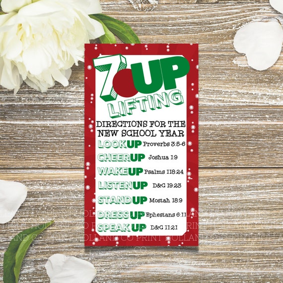 7 UP Back to School Printable Welcome Back 7 Up-lifting - Etsy