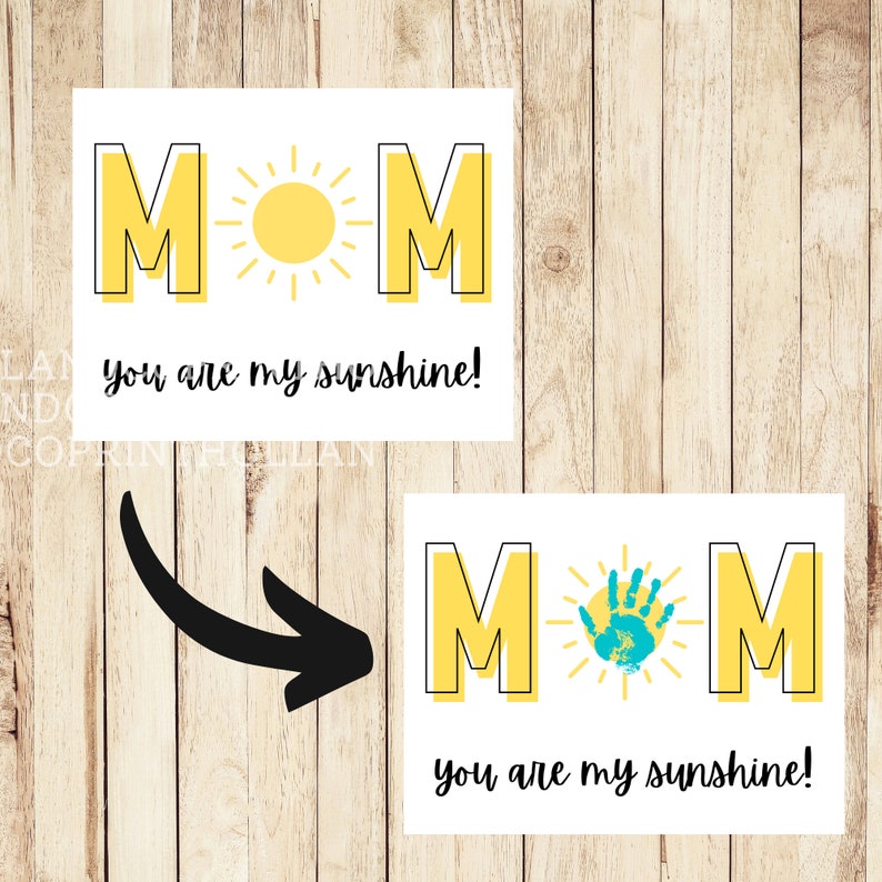 You Are My Sunshine Mom Handprint Craft Preschool Craft - Etsy