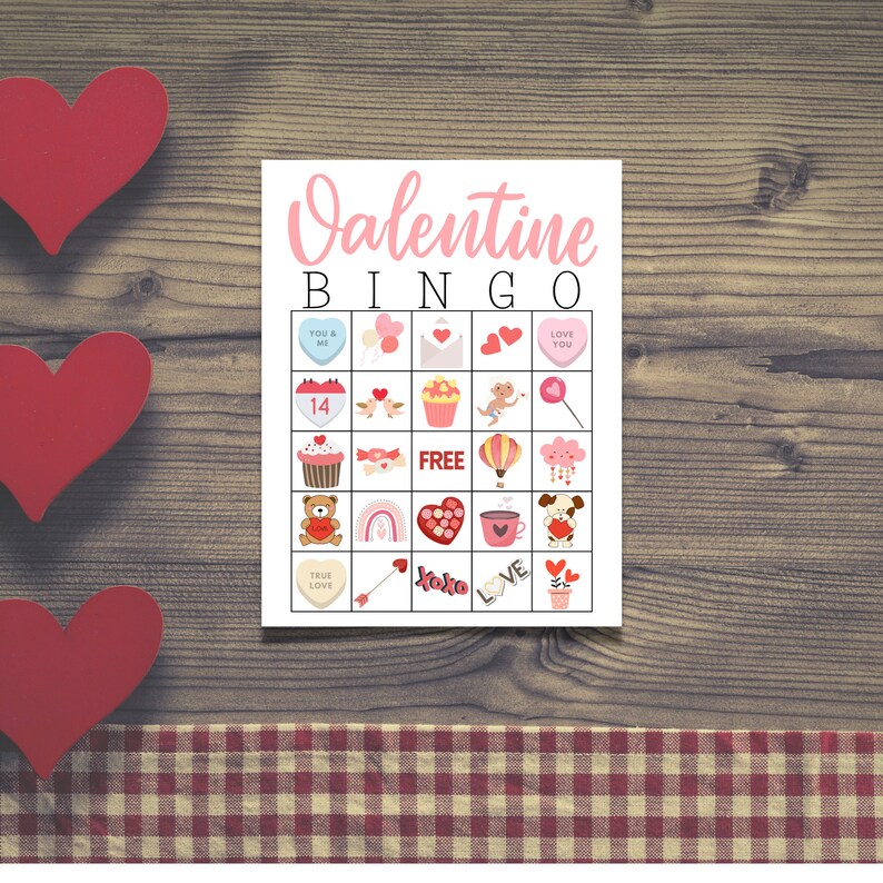 Valentine BINGO | Party Game | Zoom Game | Virtual Valentine Party ...