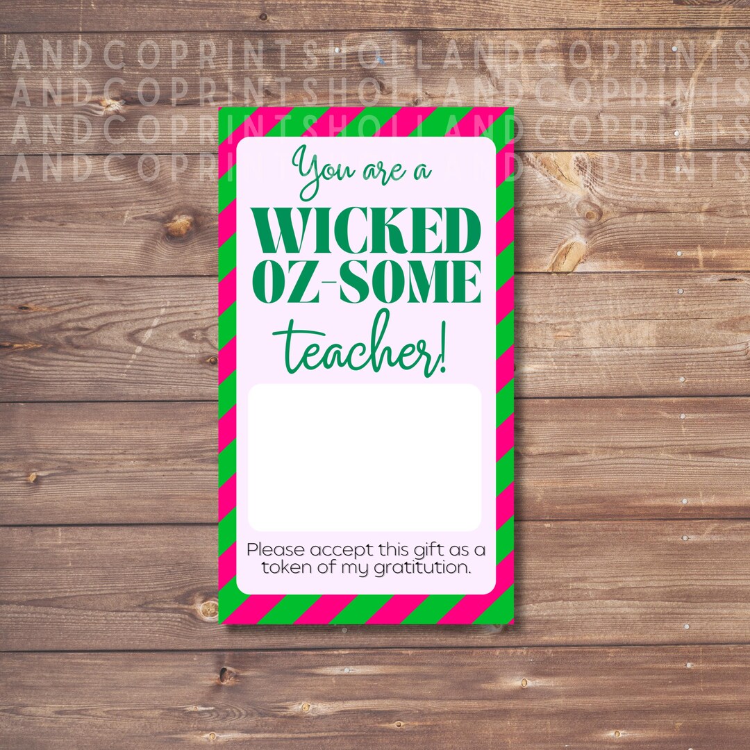Teacher Appreciation Gift Tag | Gift Card Tag | Printable Card ...