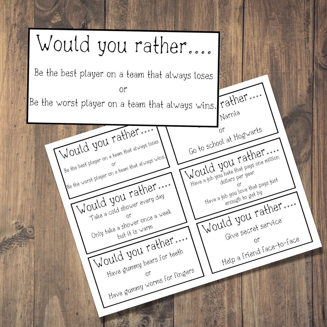 Would You Rather Game for Back to School Meet the Teacher - Etsy