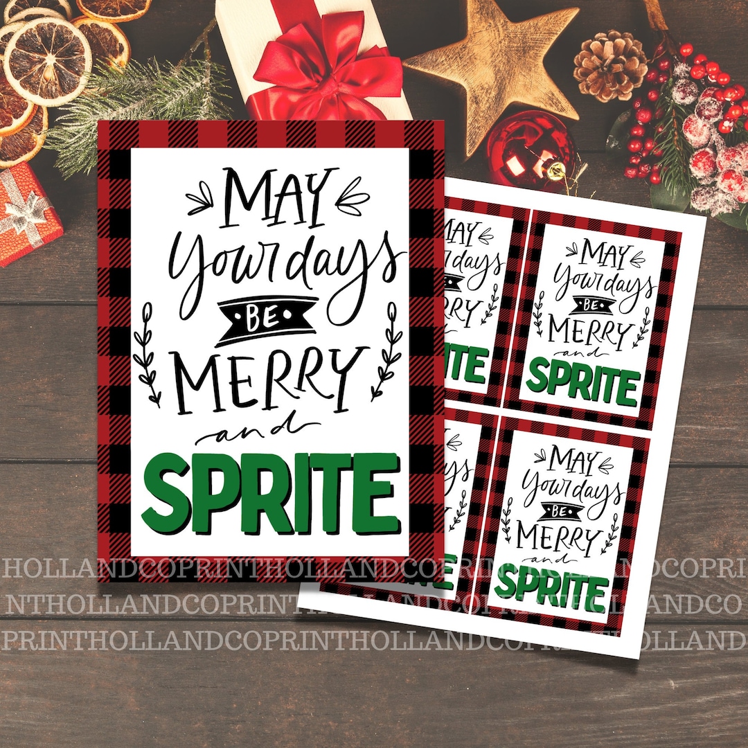Merry and SPRITE Printable Christmas Gift Tags | Neighbor Gift Tags ...