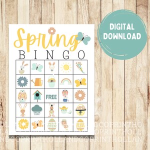 Spring Easter BINGO | Party Game | Zoom Game | Easter Party | Happy ...