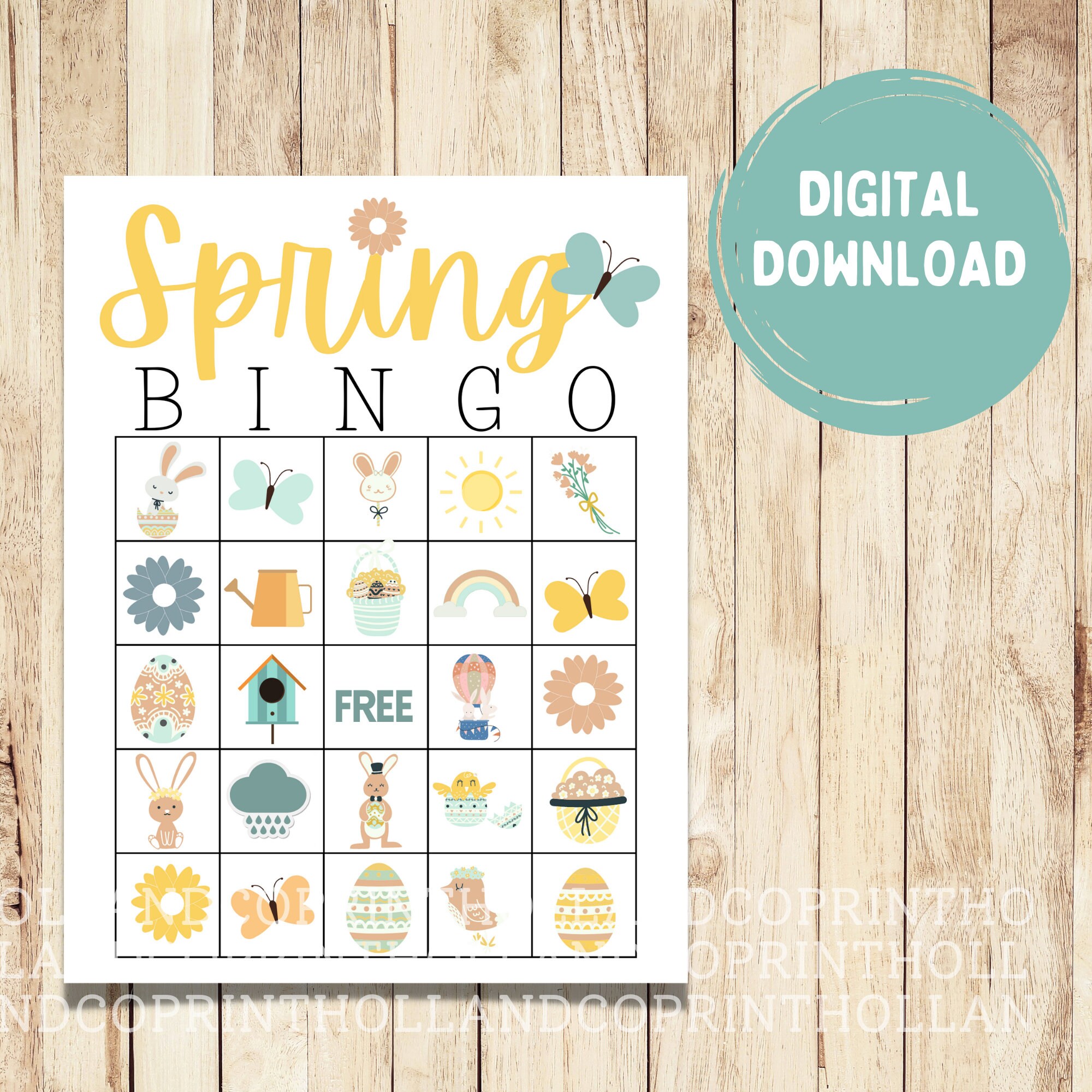 Spring Easter BINGO | Party Game | Zoom Game | Easter Party | Happy ...