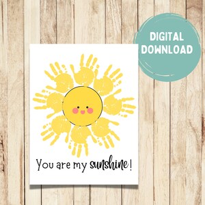 You Are My Sunshine Handprint Craft | Preschool Craft | Newborn ...