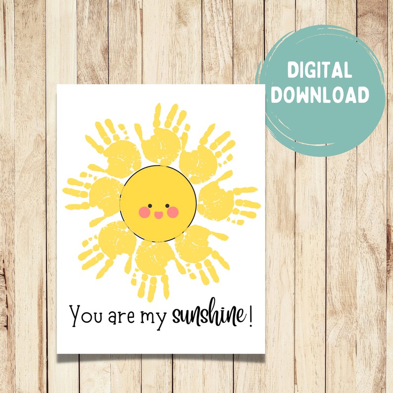 You Are My Sunshine Handprint Craft Preschool Craft | Etsy