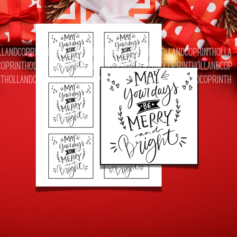 Printable Christmas Gift Tags Neighbor Gift Tags Teacher - Etsy