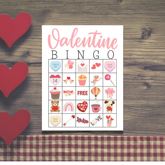 Valentine BINGO Party Game Zoom Game Virtual Valentine | Etsy