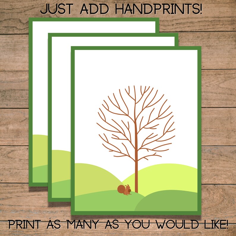 Fall Handprint Craft Template Happy Fall Y'all Autumn - Etsy