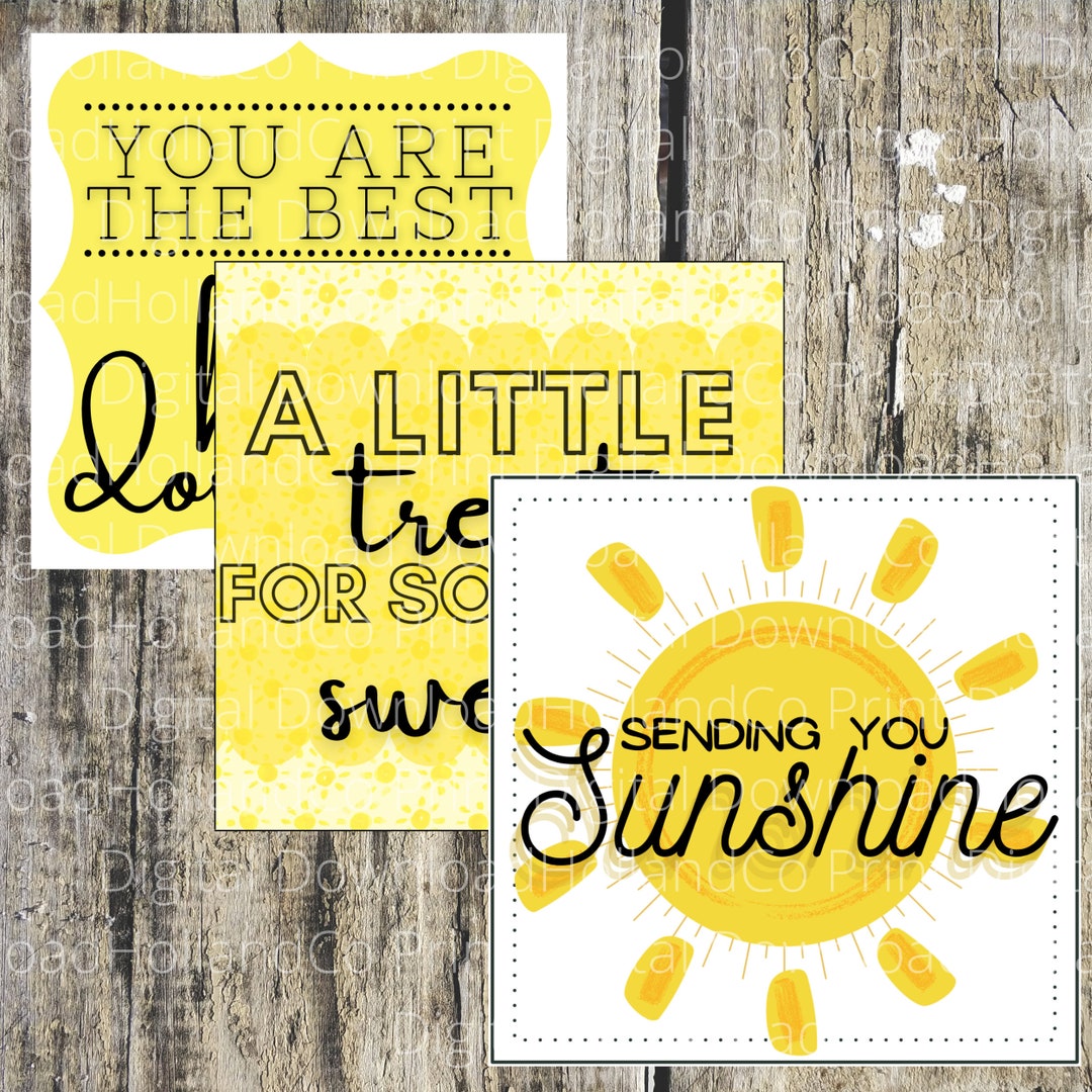Sunshine Box Printable Digital Download | Cheer up | Care Package | - Etsy