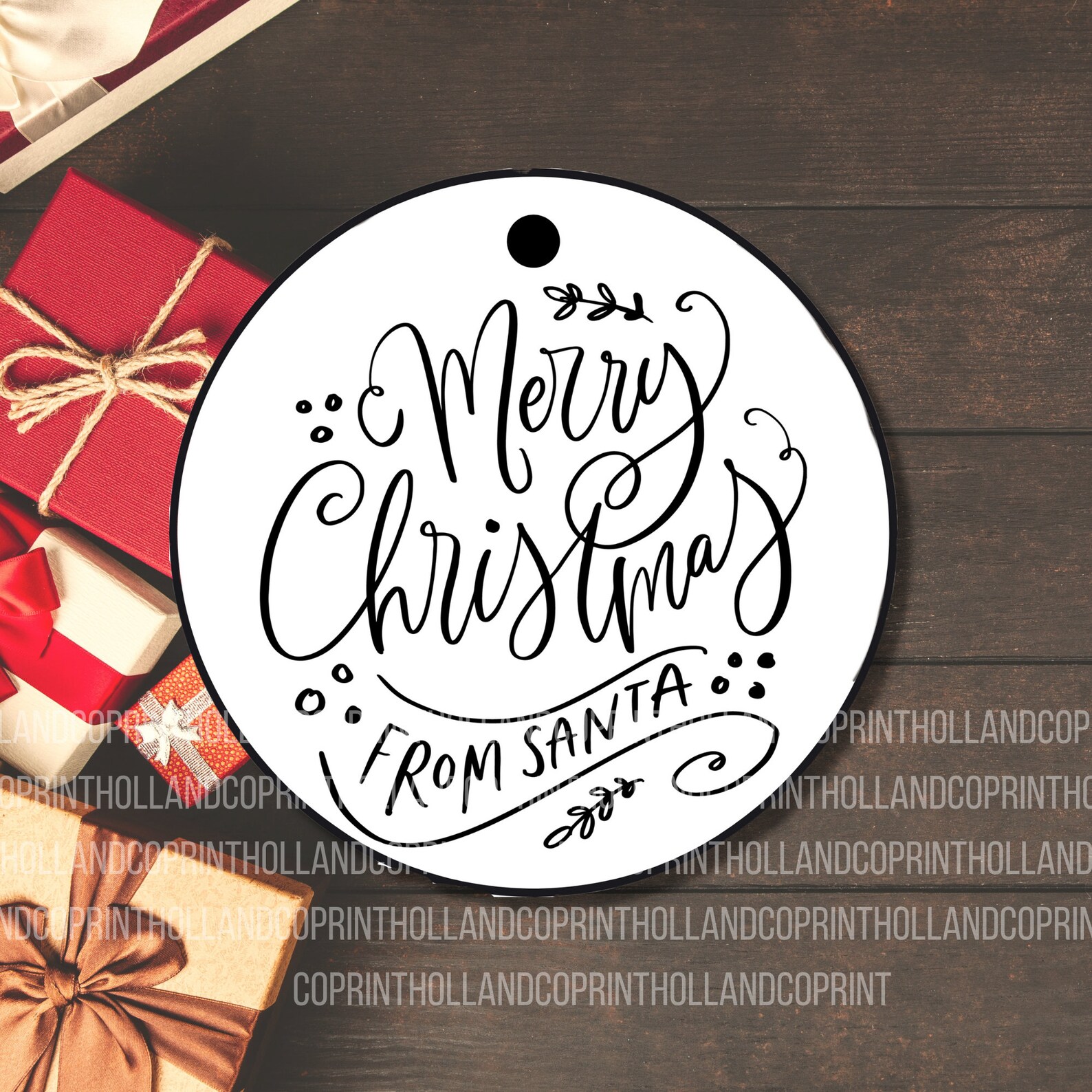 Printable Santa Gift Tags Christmas Gift Tags Gifts From Santa From the ...