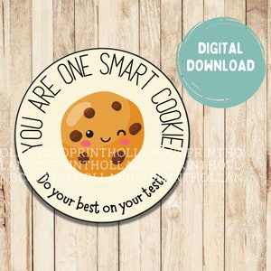 School Testing Treat | You Are One Smart Cookie | Do Your Best on Your ...