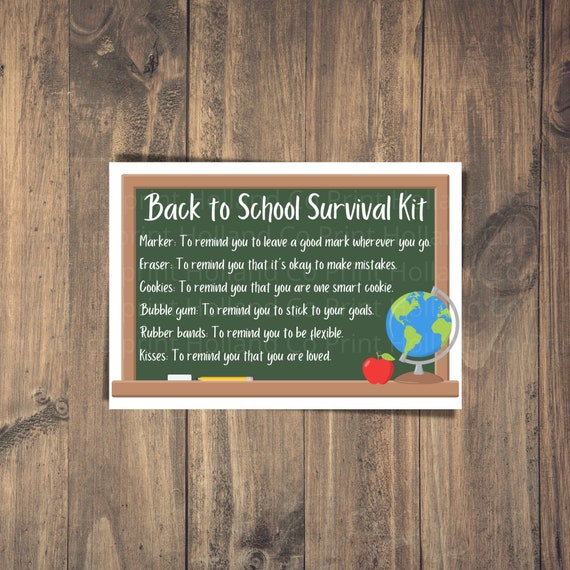 Back to School Survival Kit Printable Welcome Back Primary - Etsy