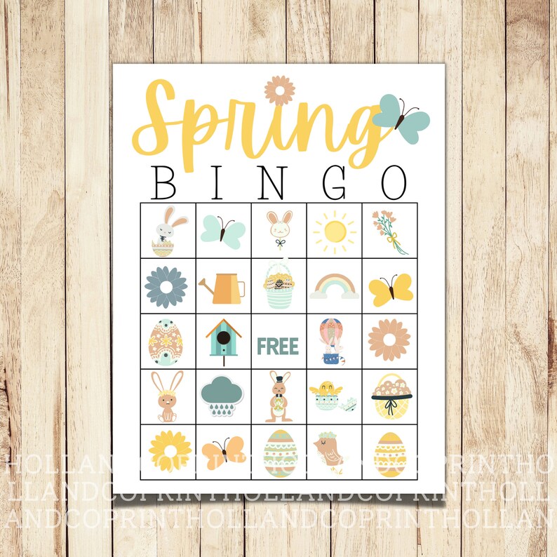 Spring Easter BINGO | Party Game | Zoom Game | Easter Party | Happy ...