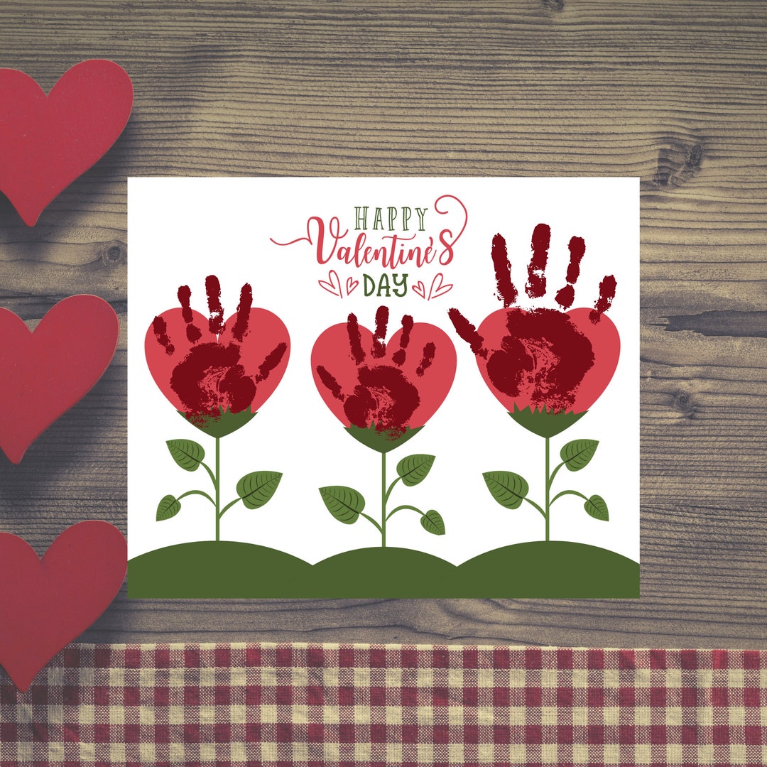 Valentine's Day Handprint Craft | Baby's First Valentine's Day ...