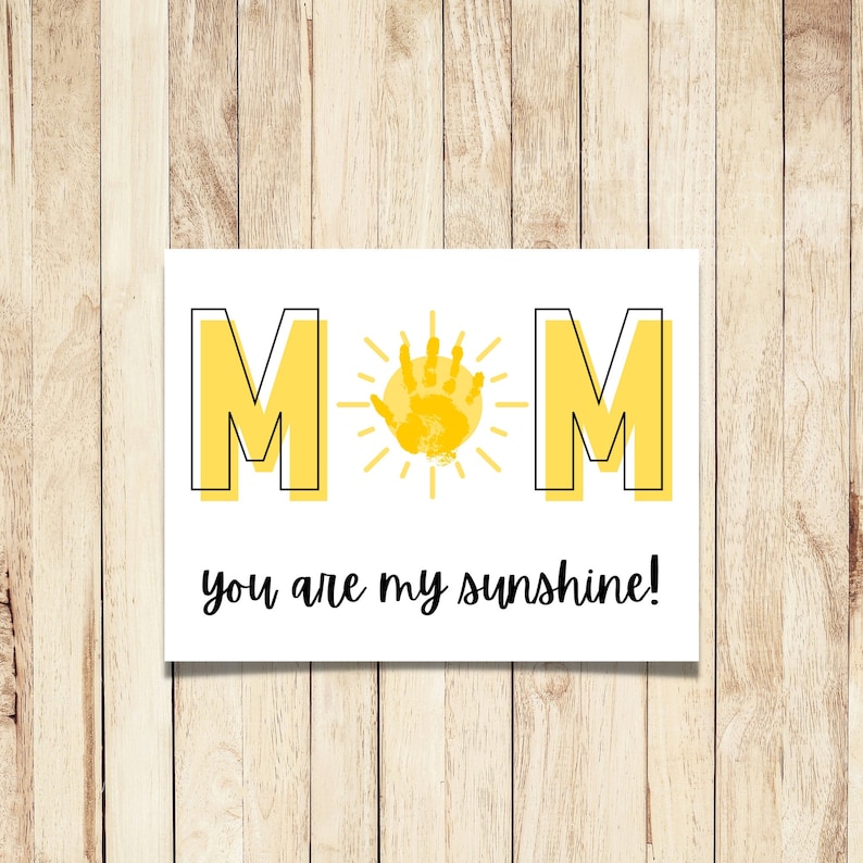 You Are My Sunshine Mom Handprint Craft | Preschool Craft | Newborn ...