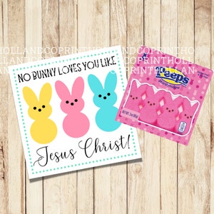 No-bunny Loves You Like Jesus | Christ Centered Easter Handout | Peep ...