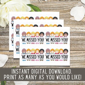 We Missed You Postcards | Printable Postcards| Digital Download We ...