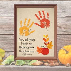 Fall Poem Handprint Craft | Fall Preschool Activity | Baby's First ...