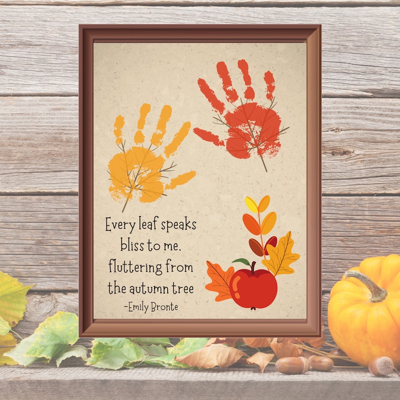 Fall Poem Handprint Craft | Fall Preschool Activity | Baby's First ...