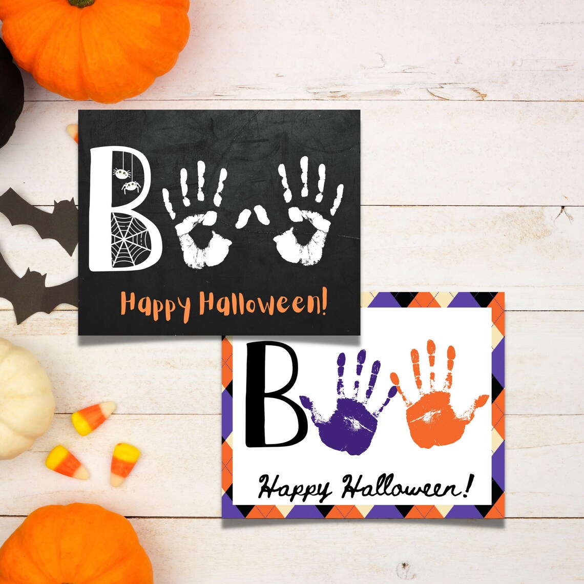 Halloween Handprint Craft Template Happy Halloween Baby's First ...