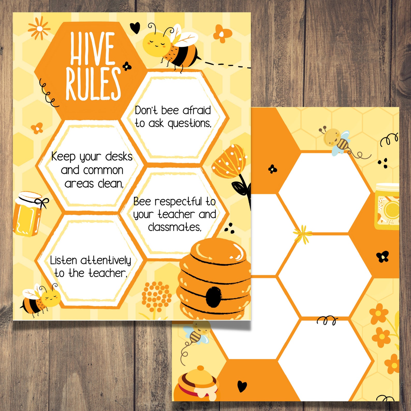 Meet the Teacher Honey-bee Printable Editable Template - Etsy UK