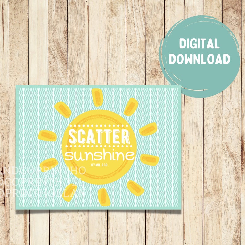 Scatter Sunshine Girls Camp Pillow Treat Tag Tuck in Treat | Etsy