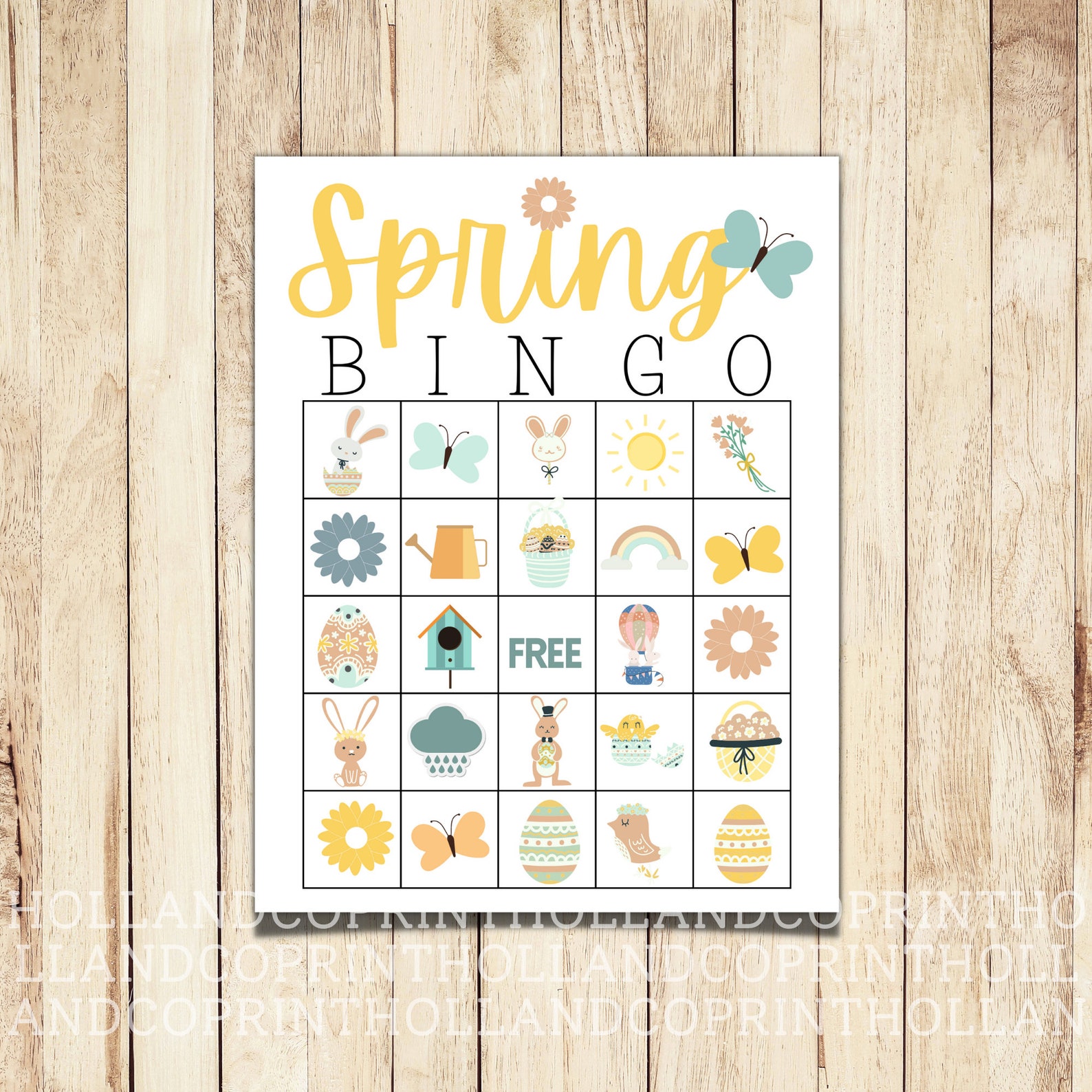 Spring Easter BINGO Party Game Zoom Game Easter Party Happy Easter ...