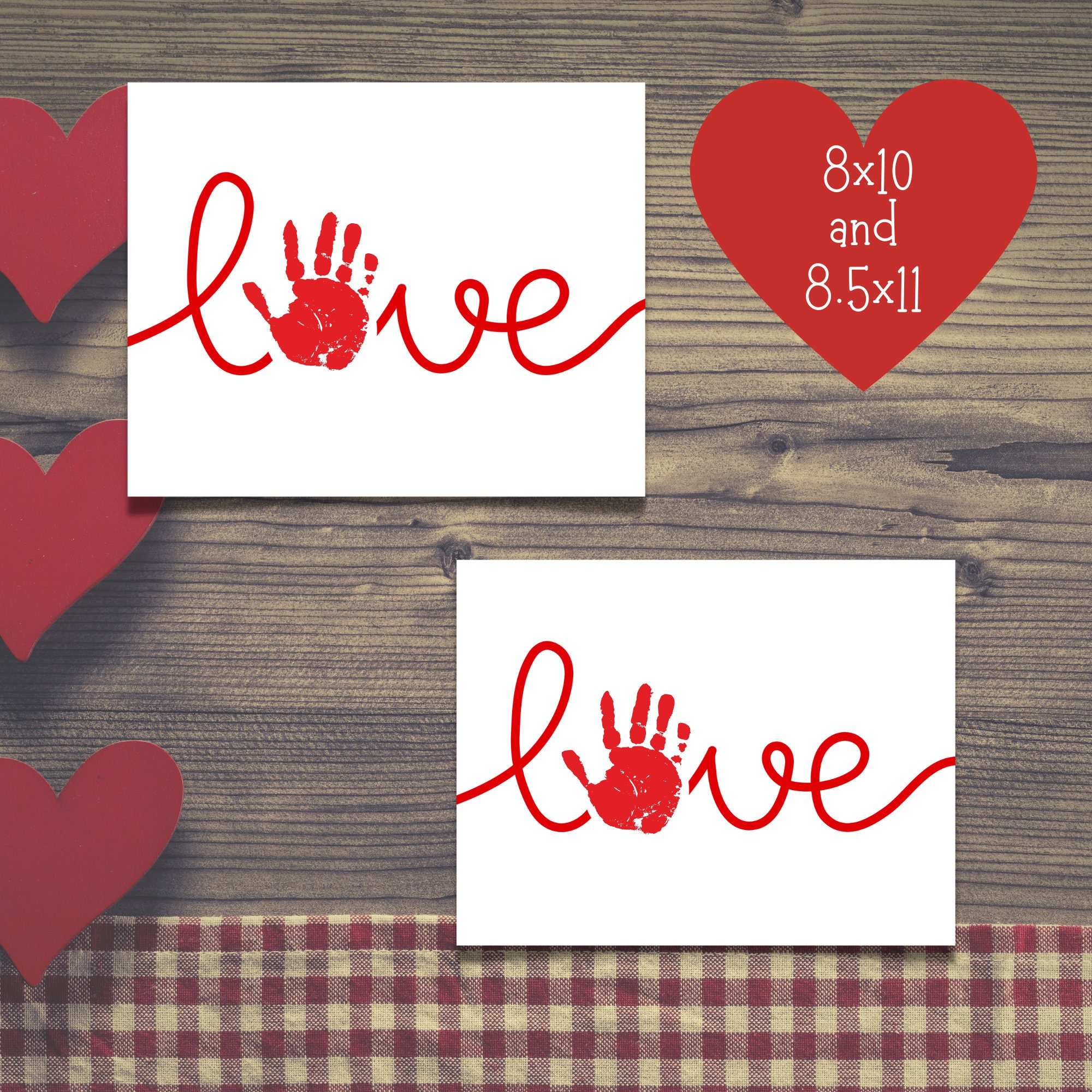 Valentine's Day Handprint Craft Baby's First Valentine LOVE Handprint ...