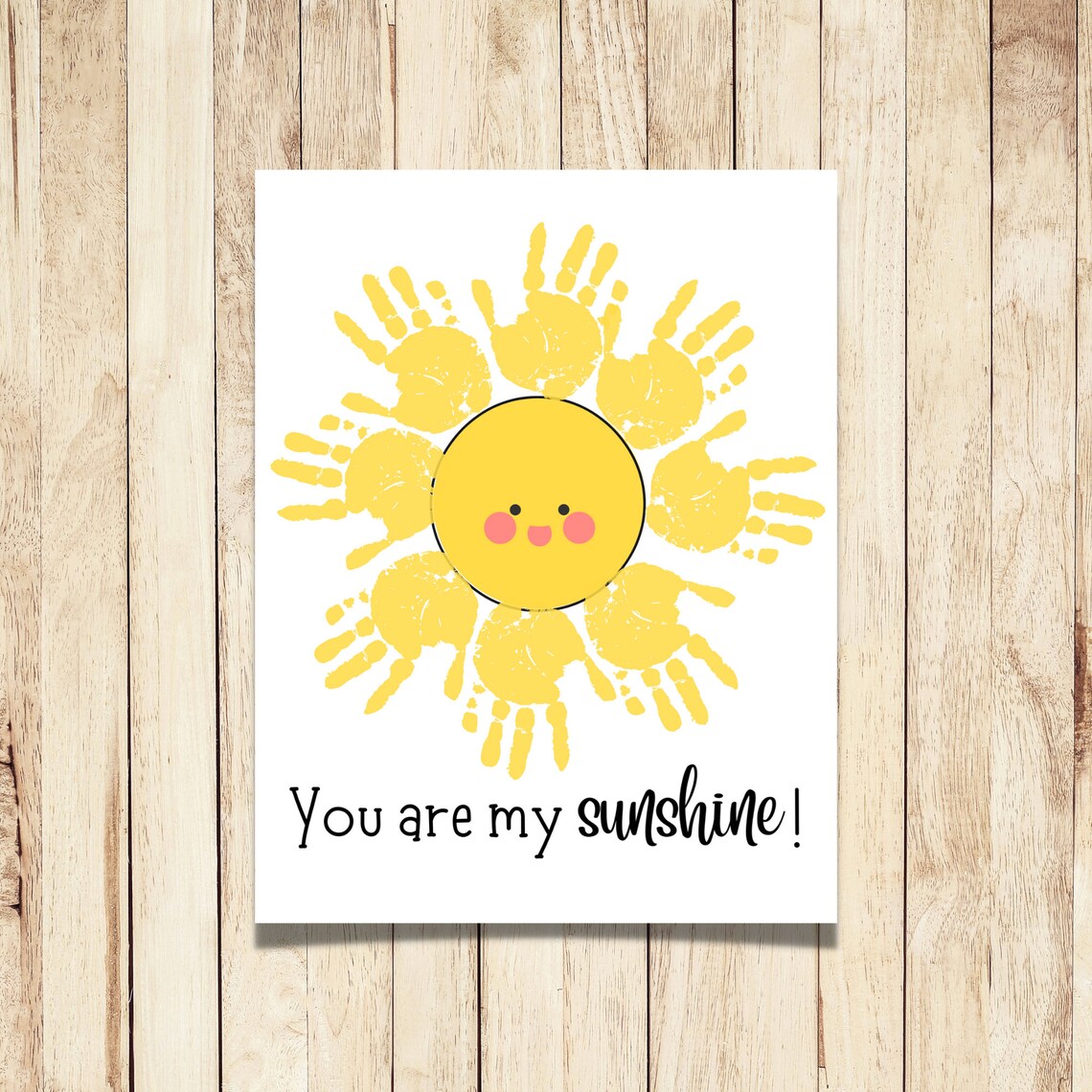 You Are My Sunshine Handprint Craft Preschool Craft | Etsy