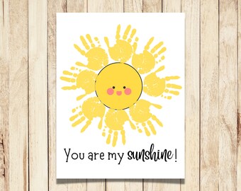 Father's Day Handprint Printable Father's Day - Etsy