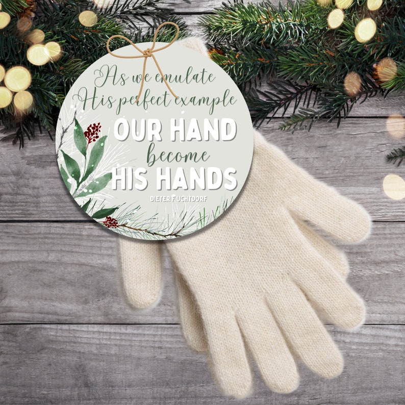 Christmas Gift Tag Our Hands Are His Hands Glove Gift Tag - Etsy