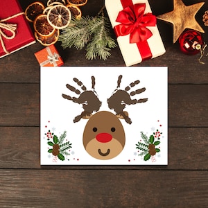 Christmas Handprint Craft | Reindeer Handprint | Winter Preschool Craft ...