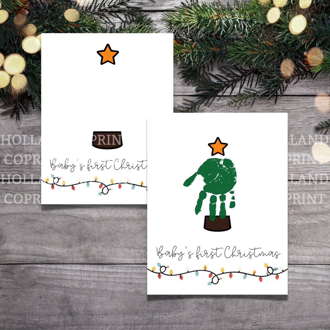 Christmas Tree Handprint Craft | Baby's First Christmas | Winter Craft ...